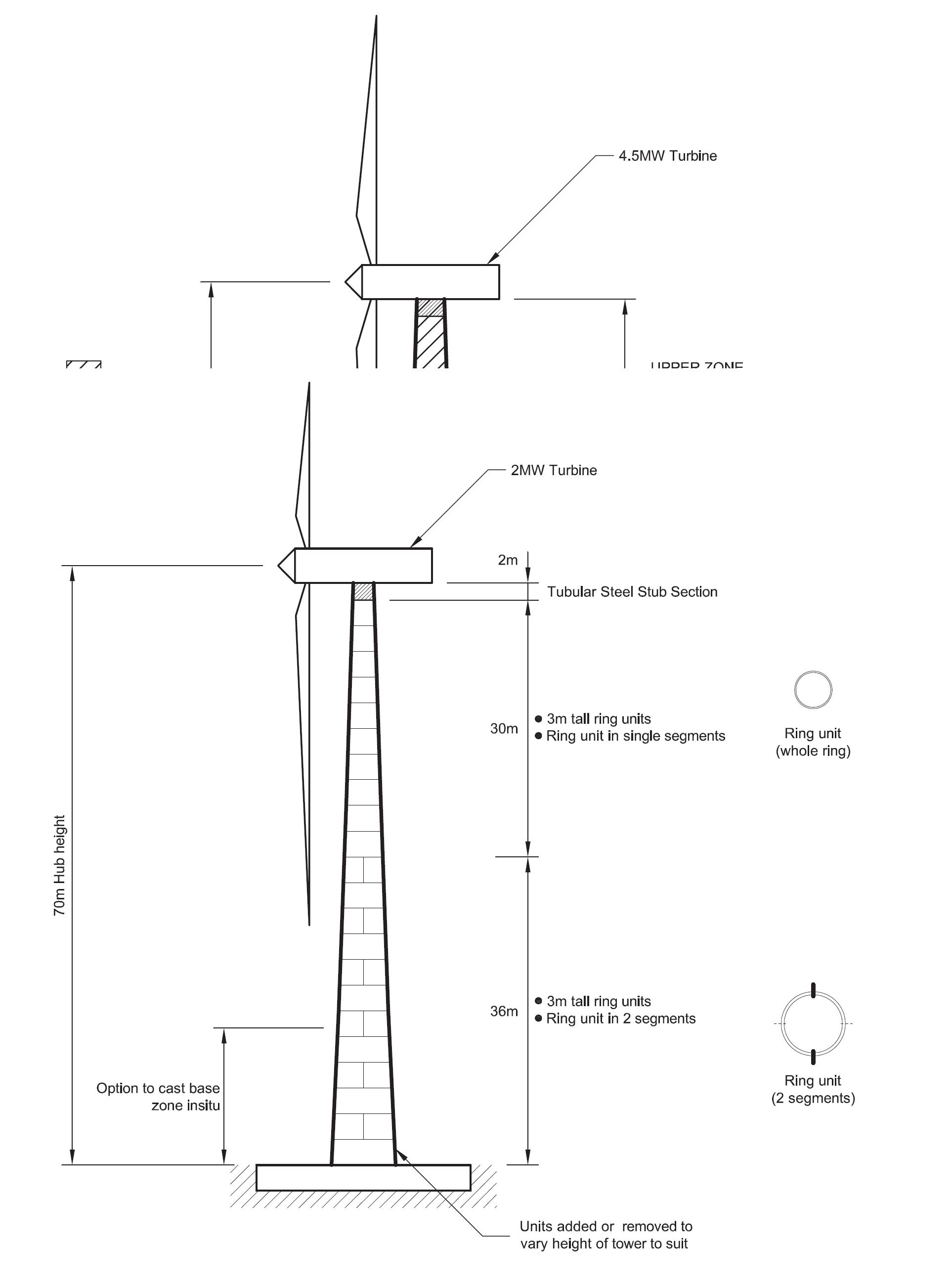 Wind turbine precast concrete tower ndicative dimensions | Wind farms ... Wind turbine precast concrete tower ndicative dimensions | Wind farms ...