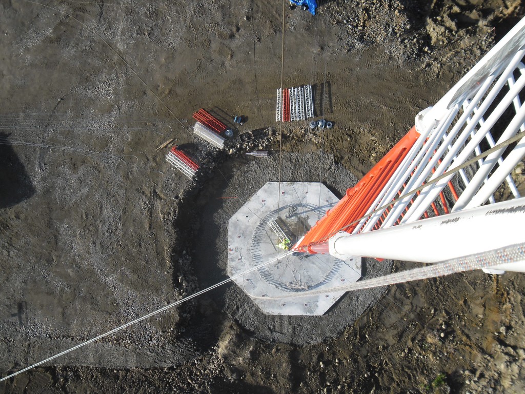 Wind farm met mast tower | Wind farms construction