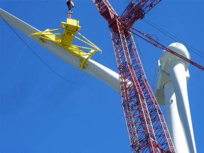Single blade installation | Wind farms construction